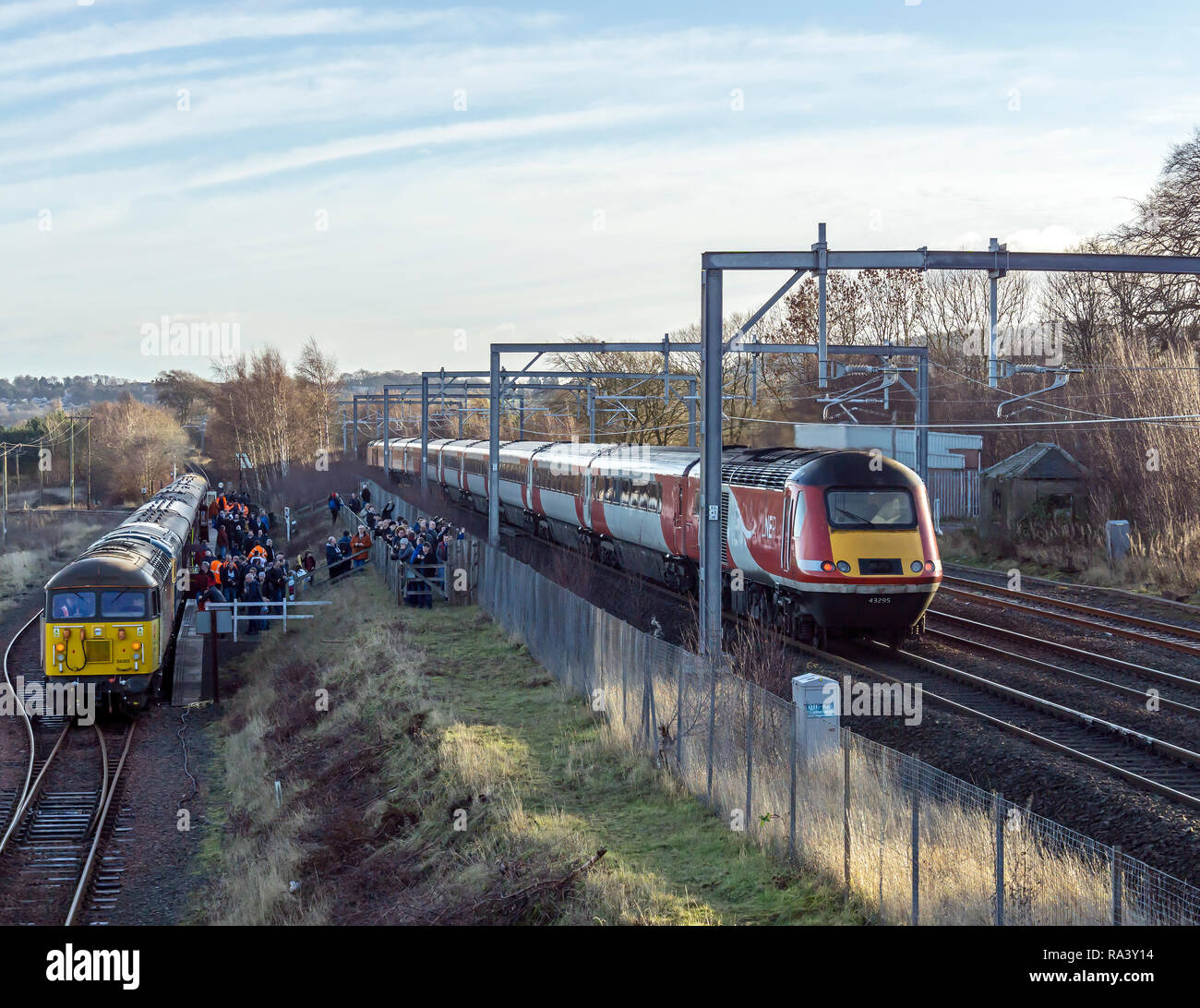Passenger train with diesel engines Class 56 Colas & 27001 front ...