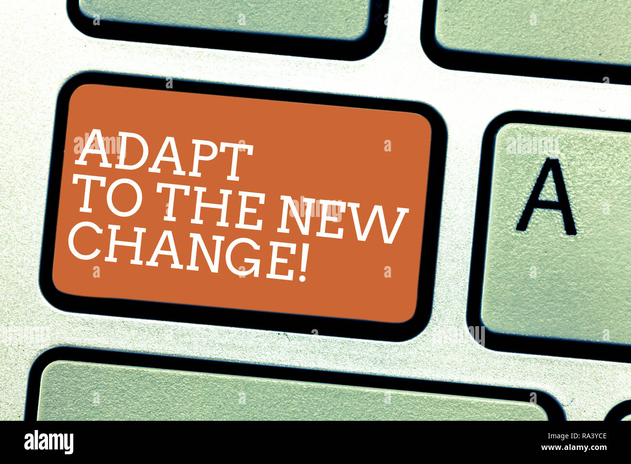 Writing note showing Adapt To The New Change. Business photo showcasing ...