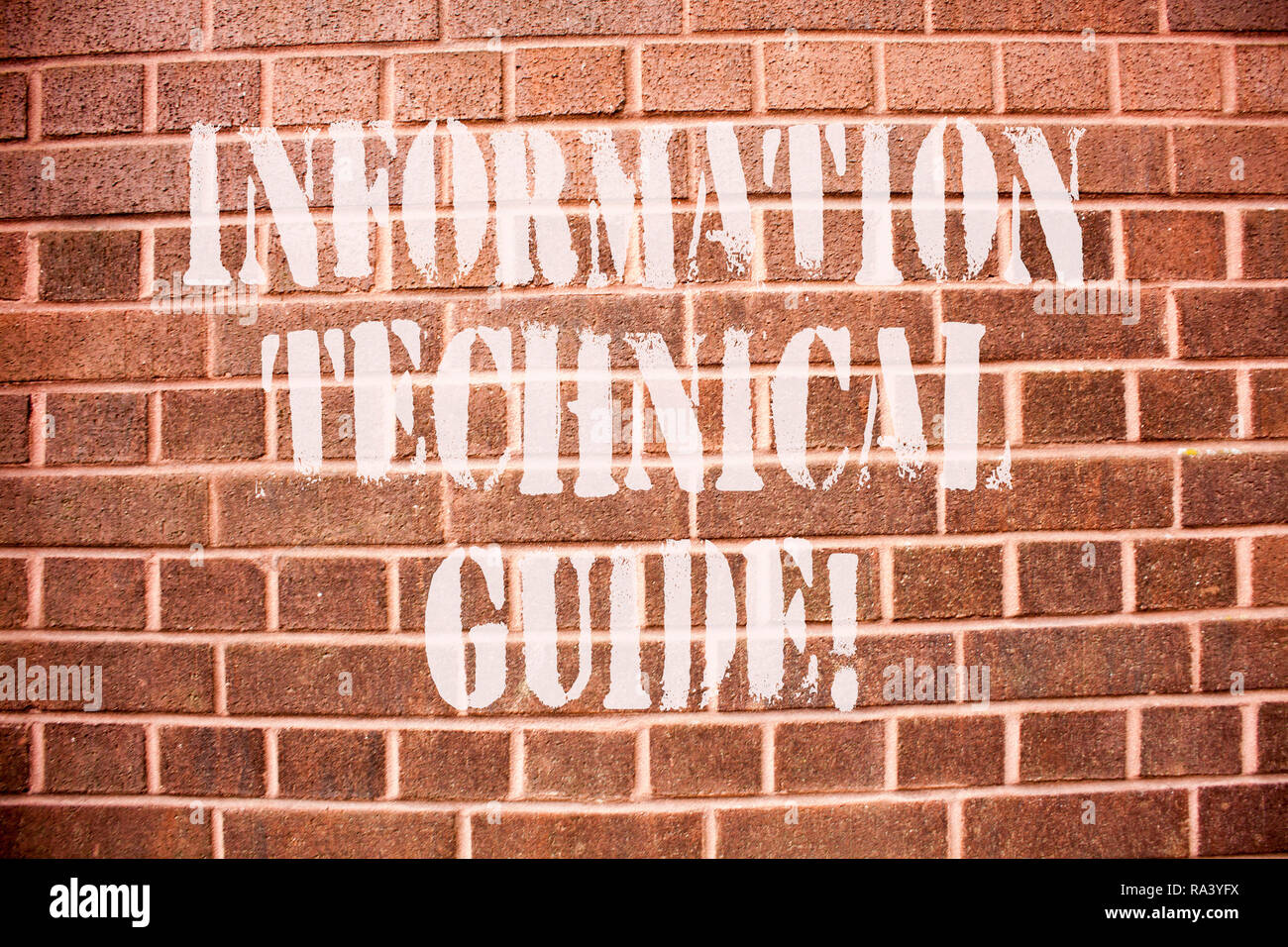 Text sign showing Information Technical Guide. Conceptual photo ...