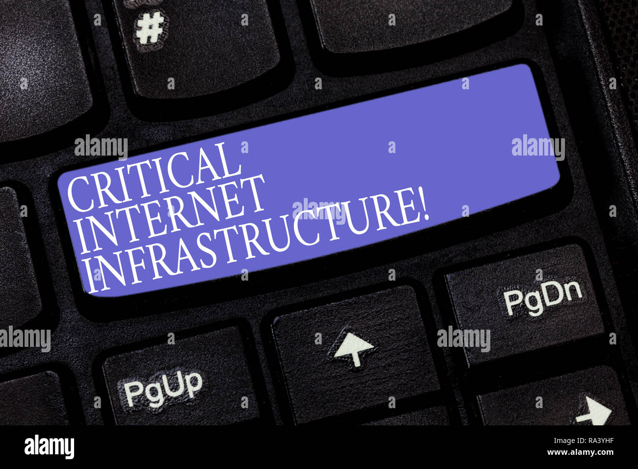 Handwriting text Critical Internet Infrastructure. Concept meaning ...