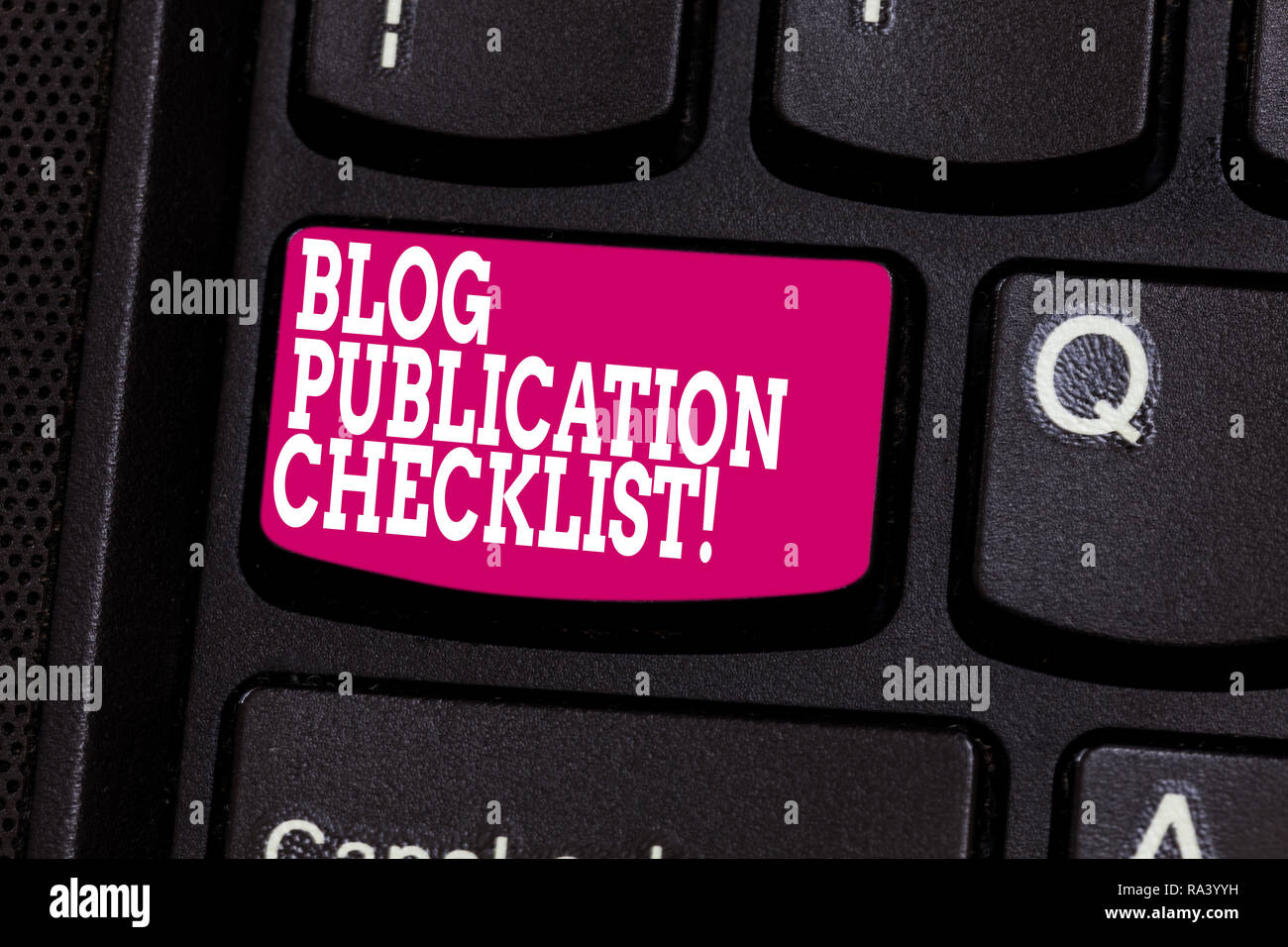 Word writing text Blog Publication Checklist. Business concept for ...