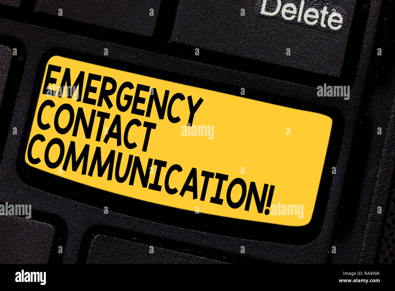 Handwriting text Emergency Contact Communication. Concept meaning ...
