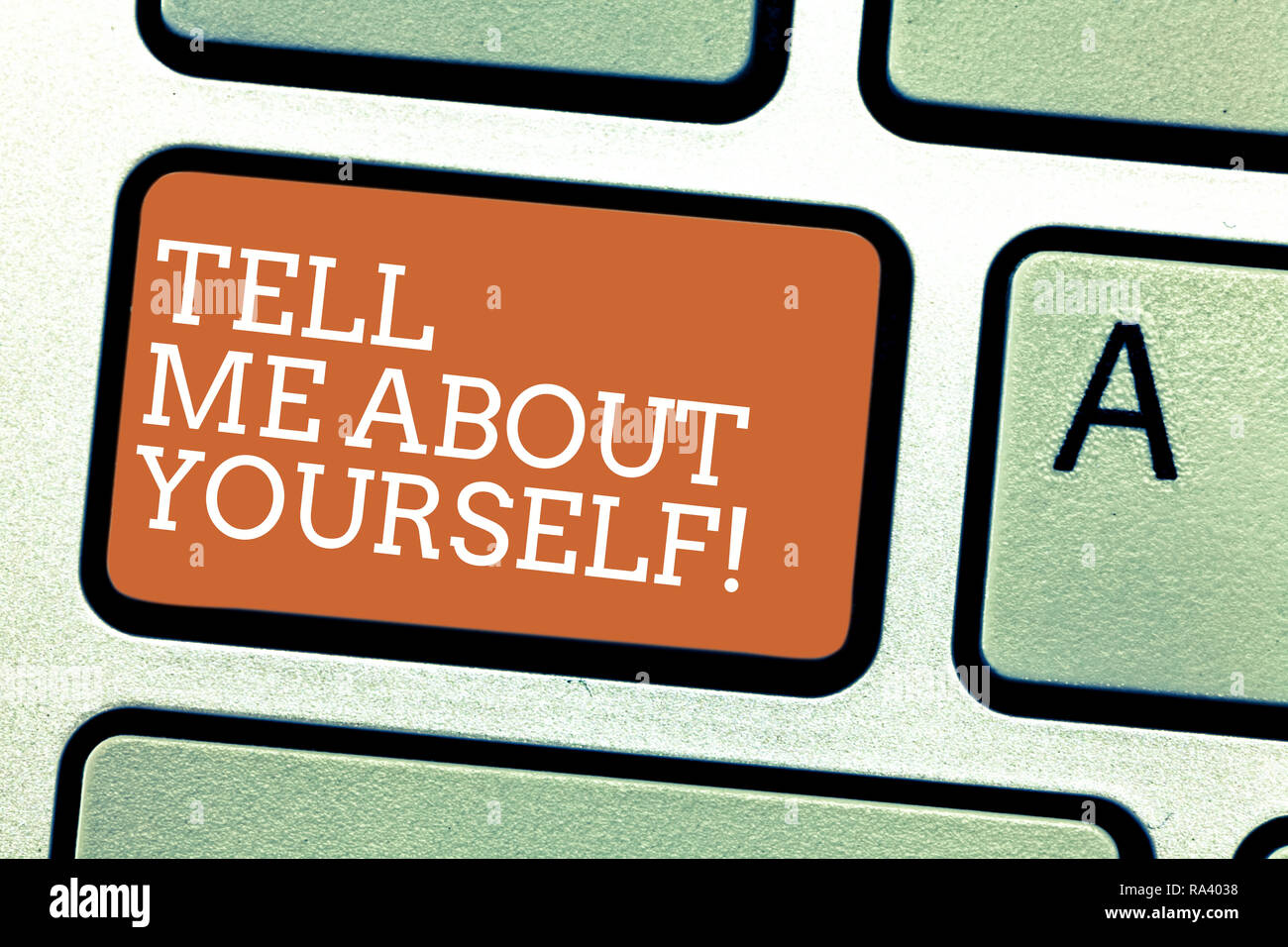 Writing note showing Tell Me About Yourself. Business photo showcasing ...