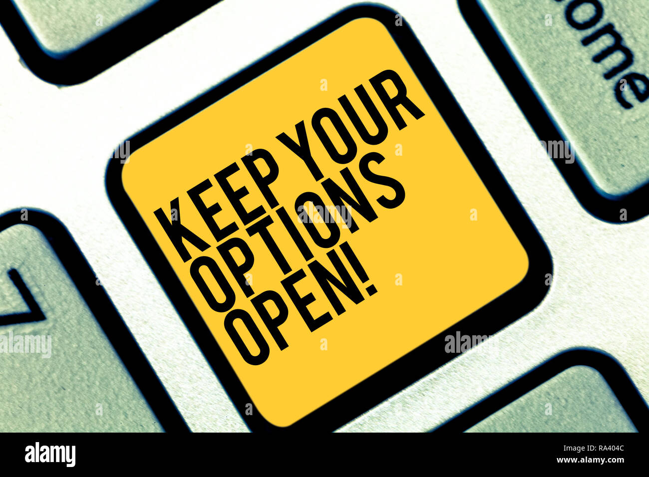 Writing note showing Keep Your Options Open. Business photo showcasing ...