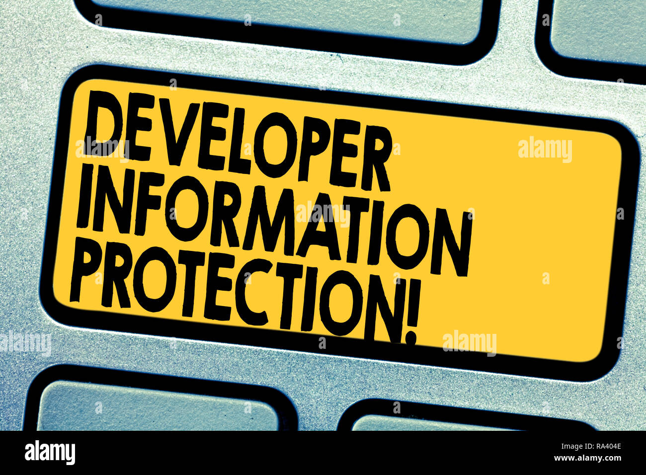 Handwriting Text Developer Information Protection Concept Meaning