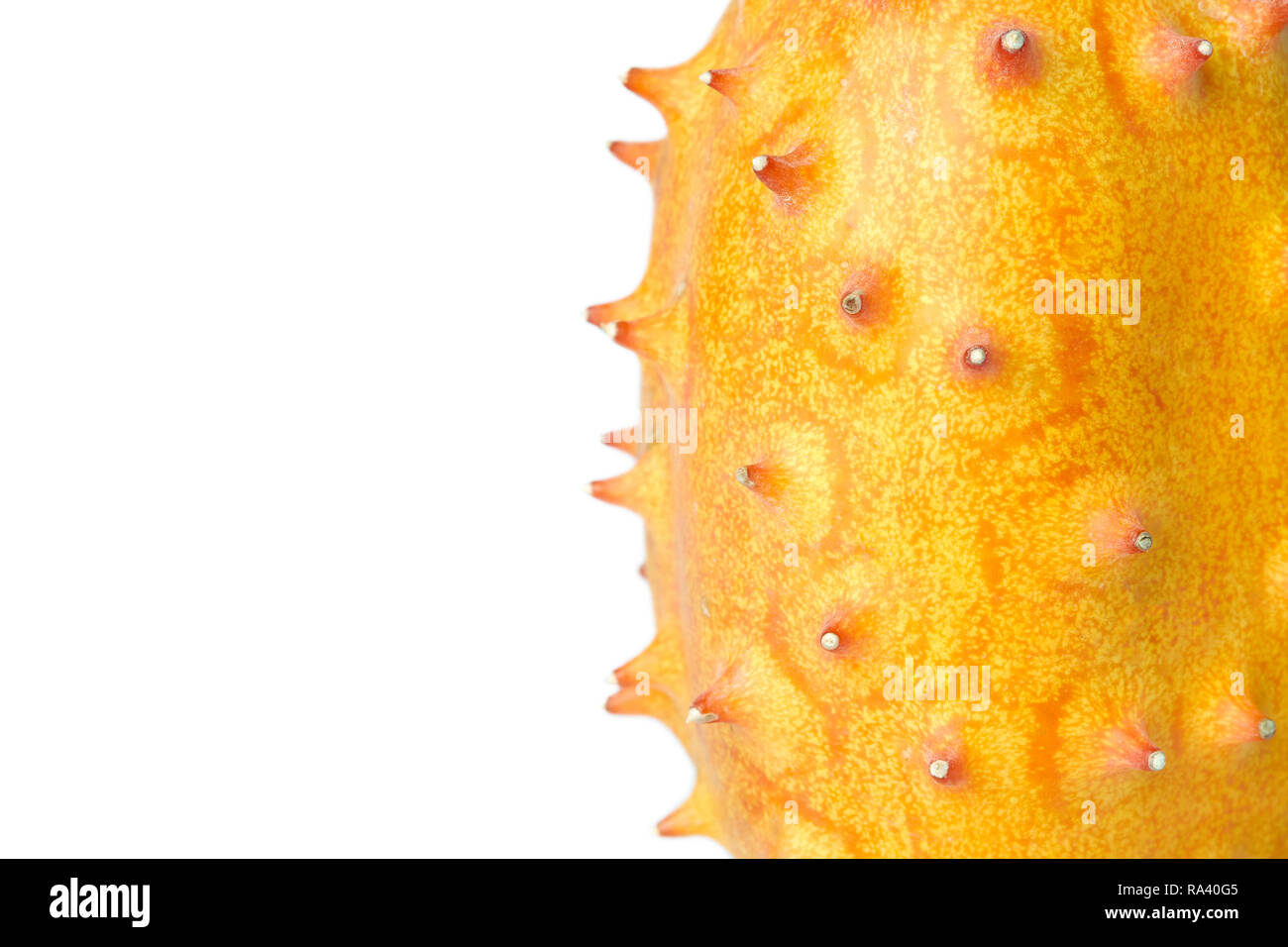 Horned melon or kiwano (Cucumis metuliferus), also known as African ...