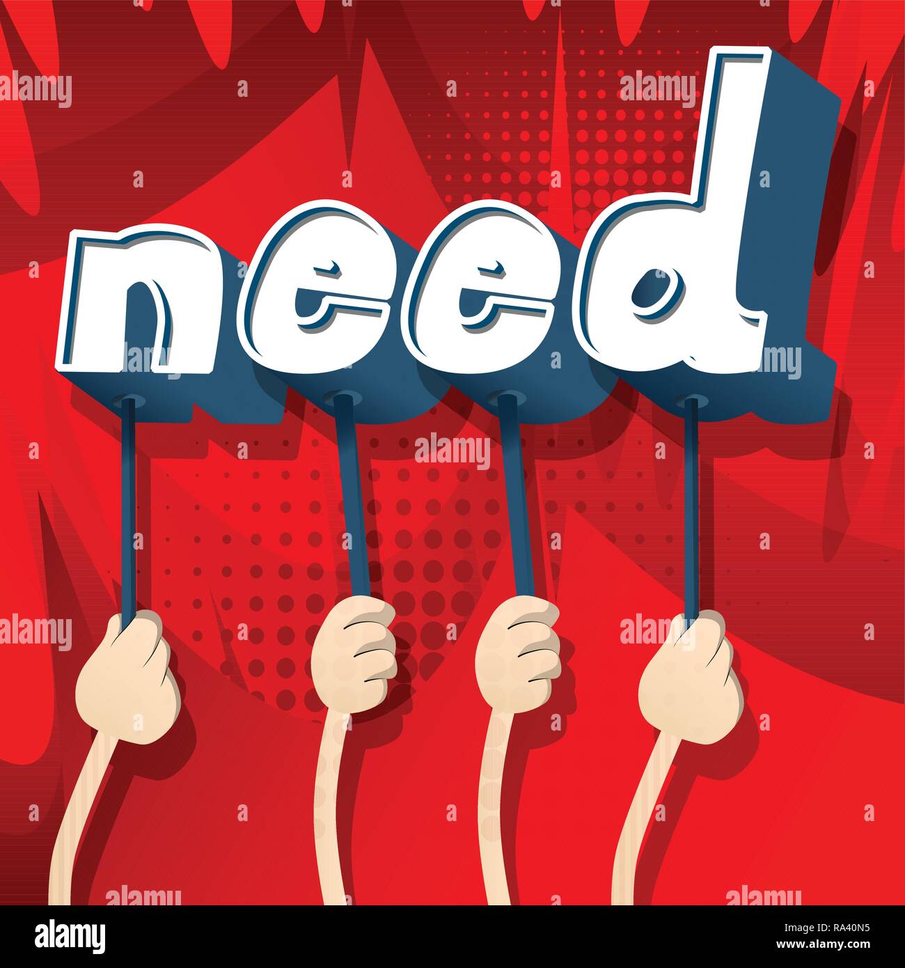 We need you word Stock Vector Images - Alamy