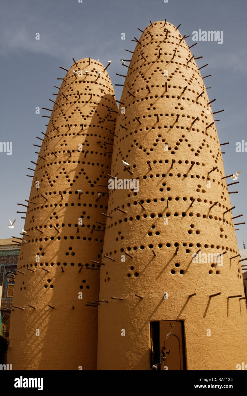 Bird towers in Doha Stock Photo - Alamy