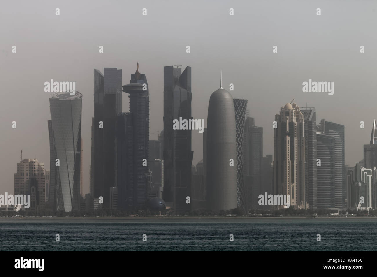 Doha qatar dust storm hi-res stock photography and images - Alamy