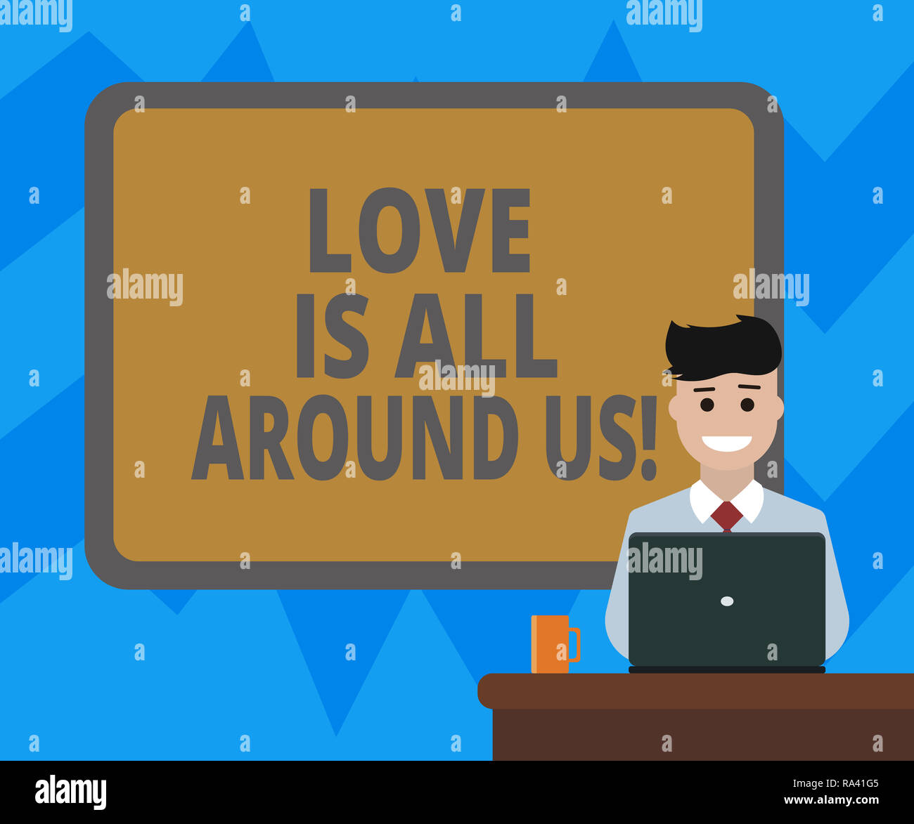 Text sign showing Love Is All Around Us. Conceptual photo Inspiration ...