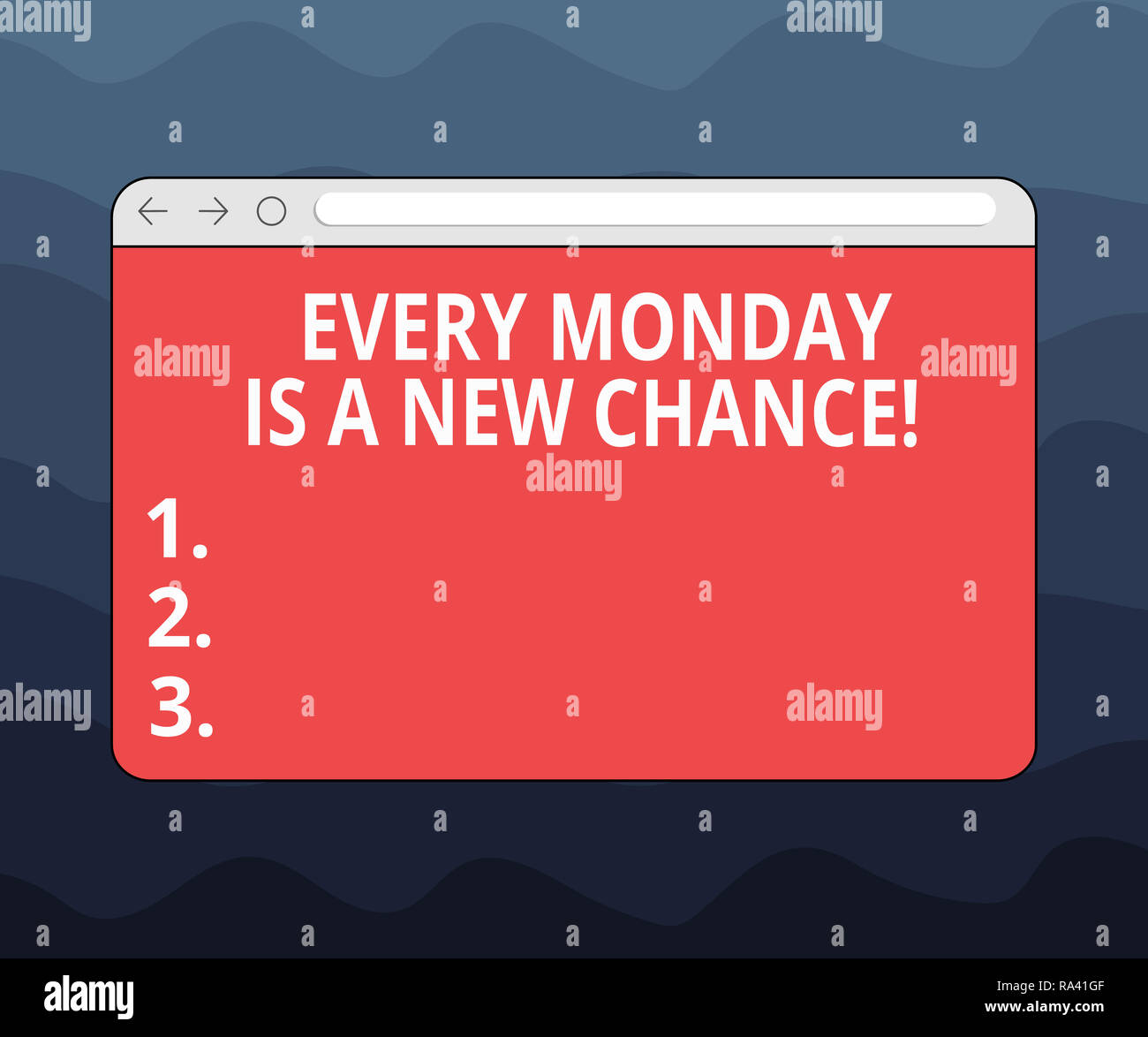 Writing note showing Every Monday Is A New Chance. Business photo ...