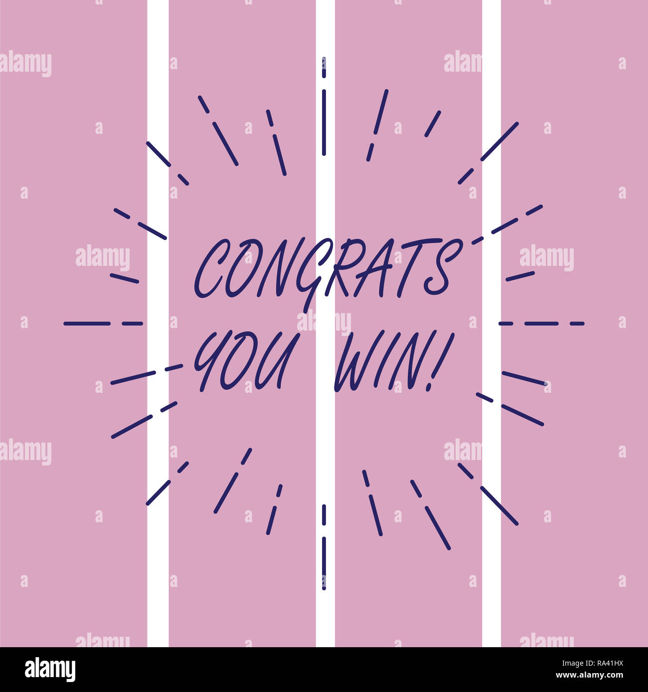 Writing note showing Congrats You Win. Business photo showcasing ...