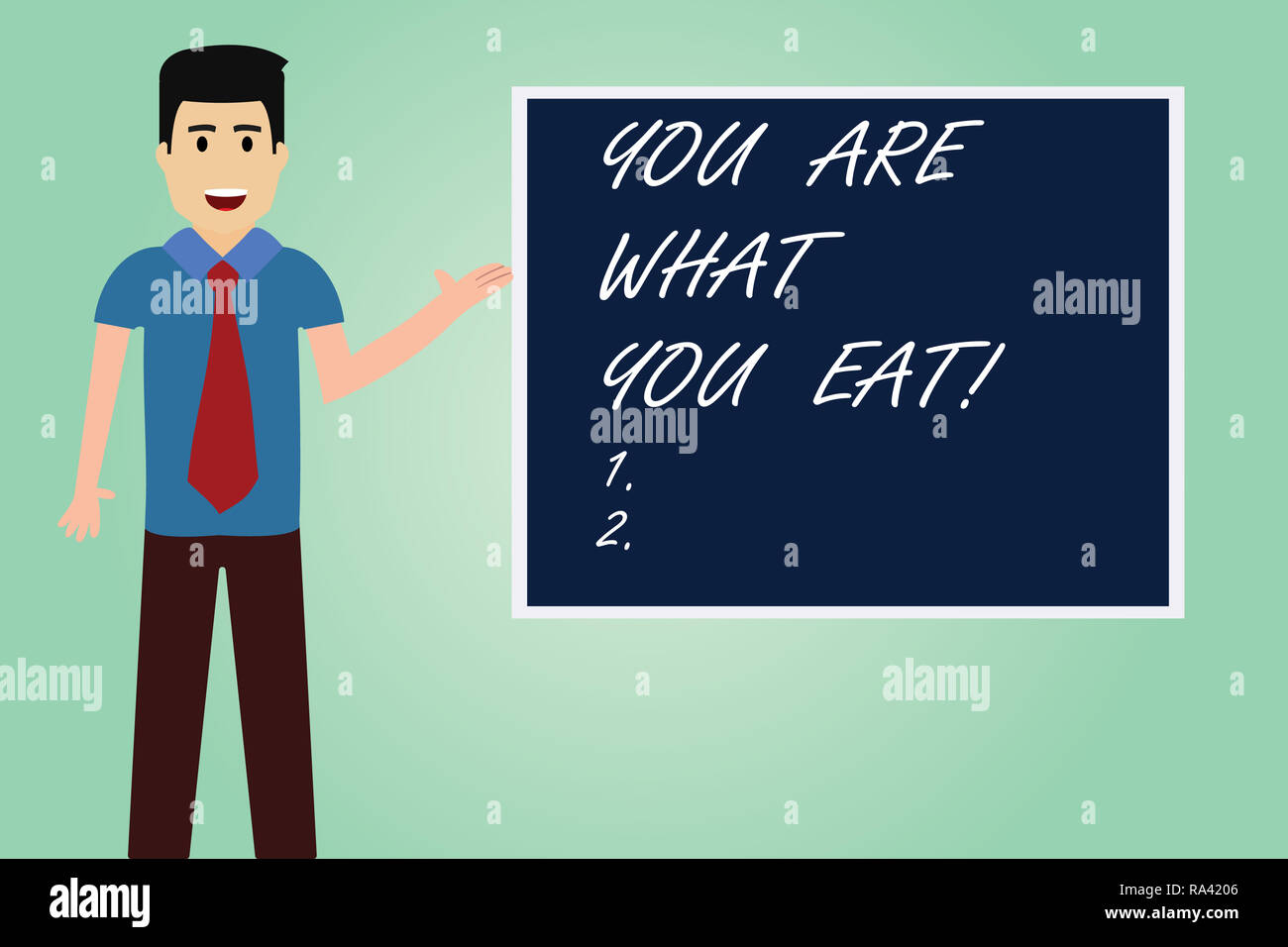 Handwriting text writing You Are What You Eat. Concept meaning Have a ...