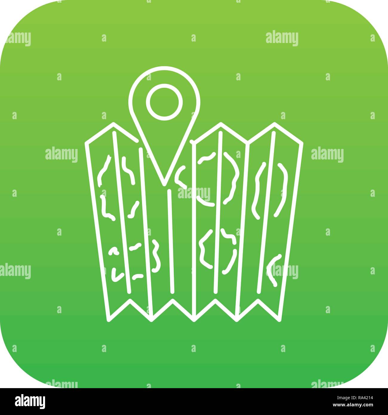 Pin on the map icon green vector Stock Vector Image & Art - Alamy