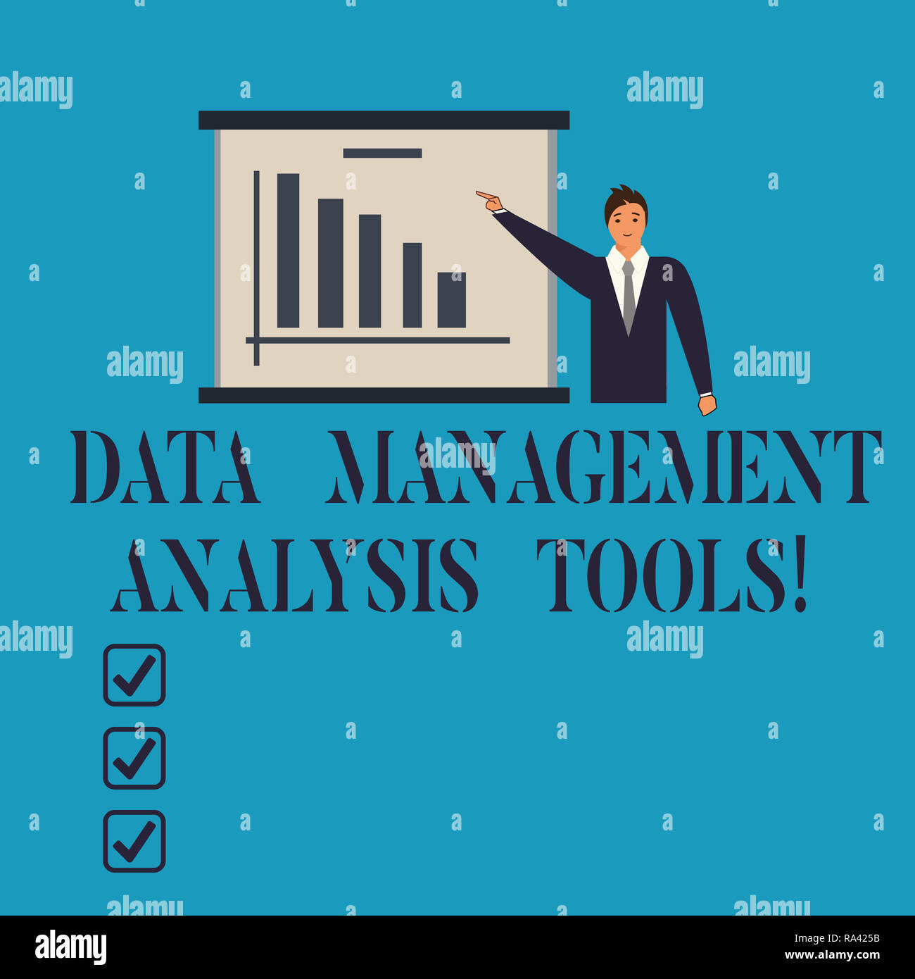 Conceptual hand writing showing Data Management Analysis Tools ...
