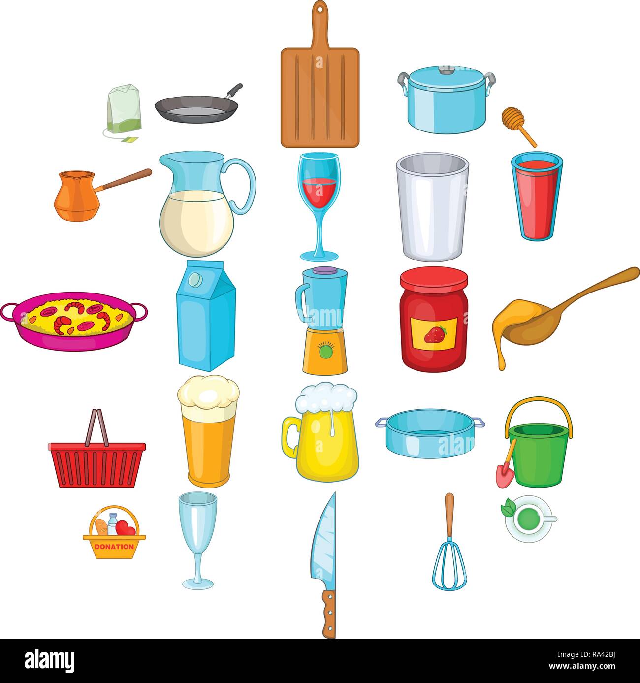Capacity icons set, cartoon style Stock Vector Image & Art - Alamy