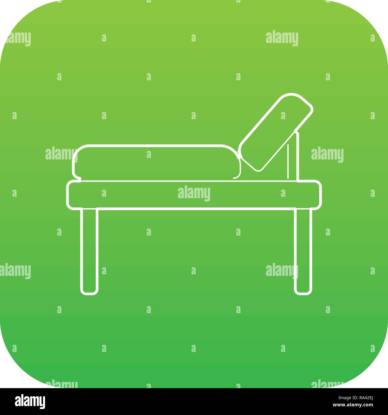 Medical bed icon green vector Stock Vector Image & Art - Alamy