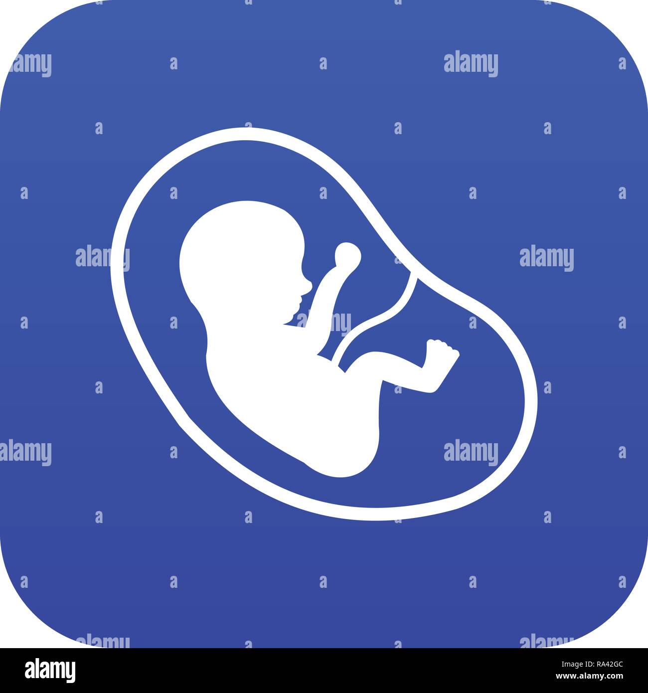 Fetus icon digital blue Stock Vector Image & Art - Alamy