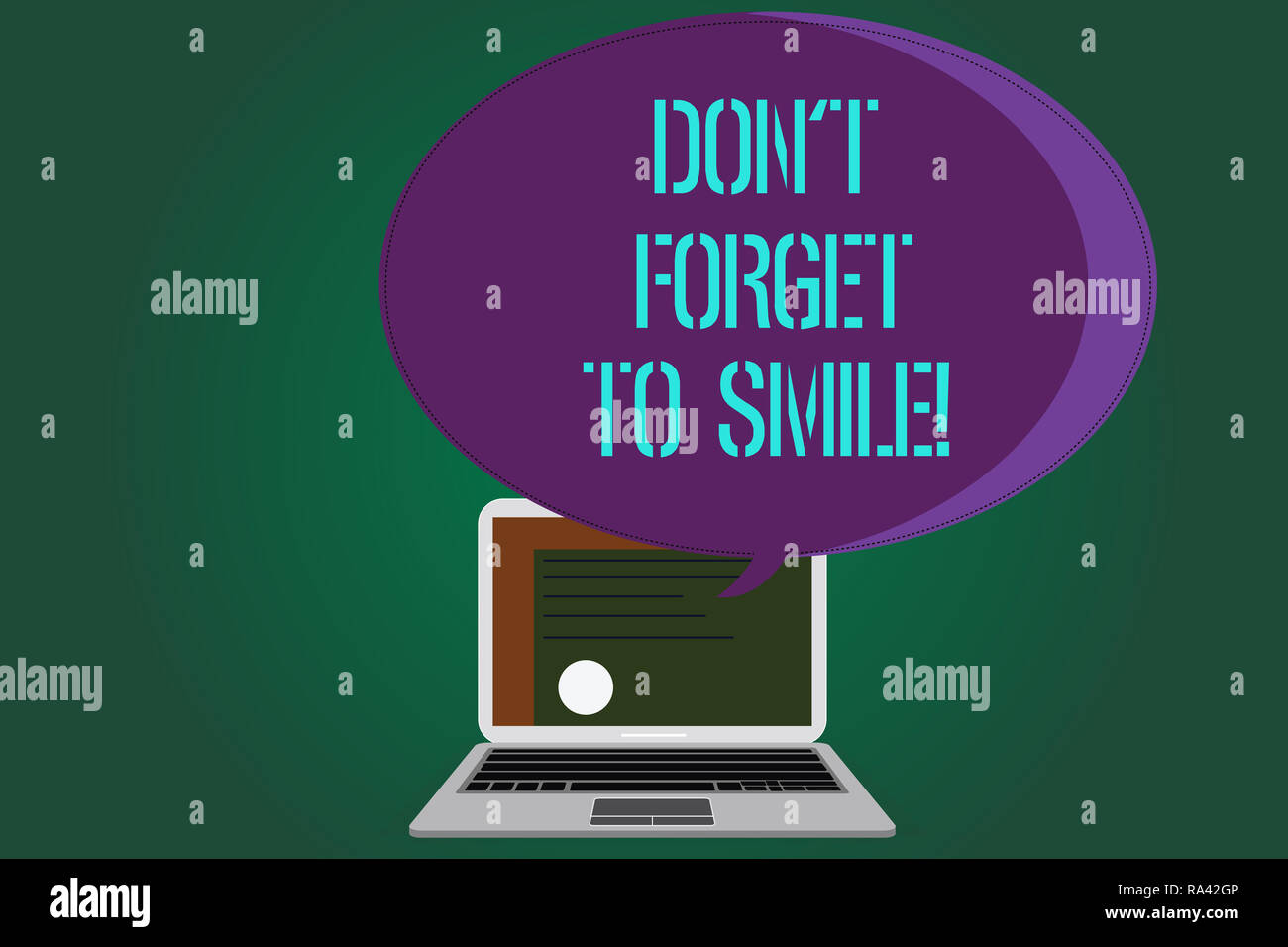 Word writing text Don T Forget To Smile. Business concept for Be always ...