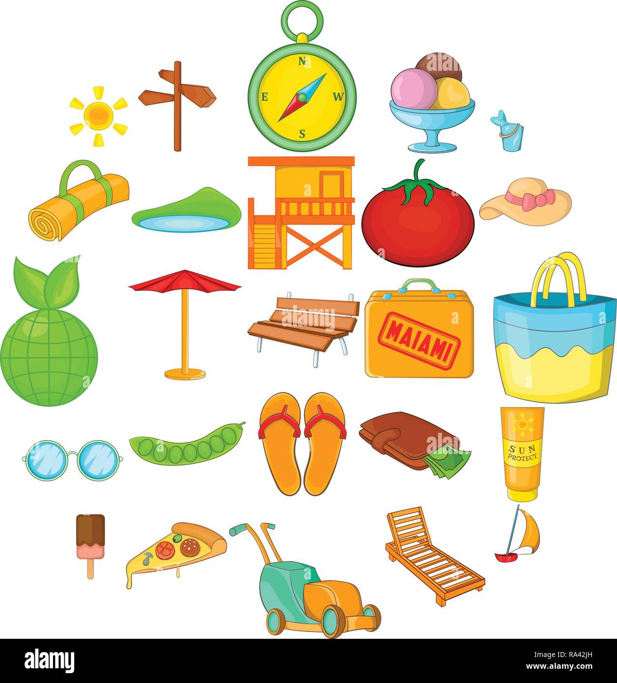 Transmigration icons set, cartoon style Stock Vector Image & Art - Alamy