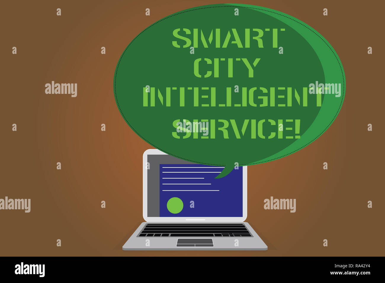 Writing note showing Smart City Intelligent Service. Business photo ...