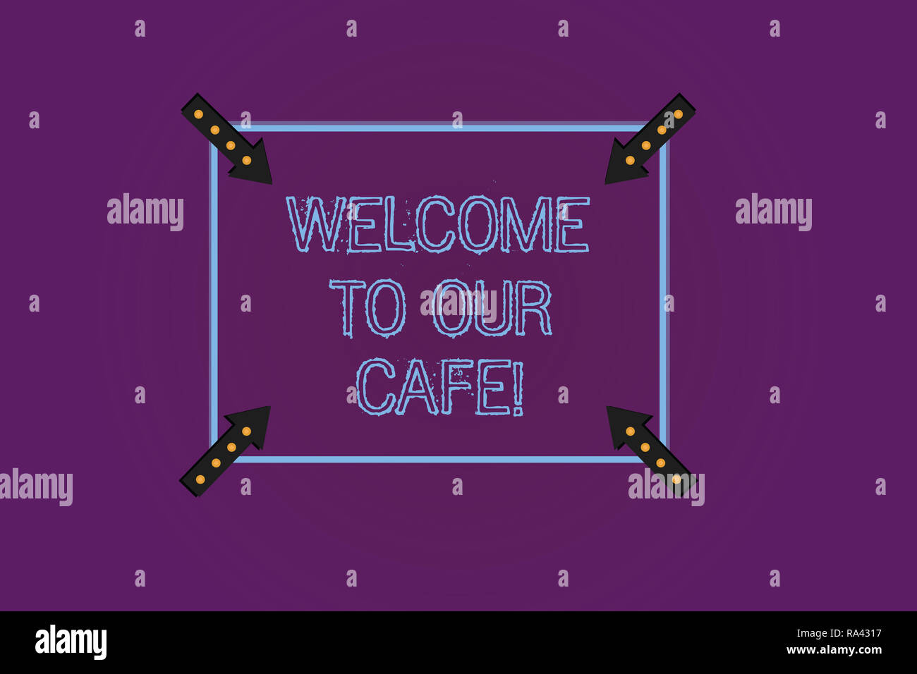 Writing note showing Welcome To Our Cafe. Business photo showcasing ...