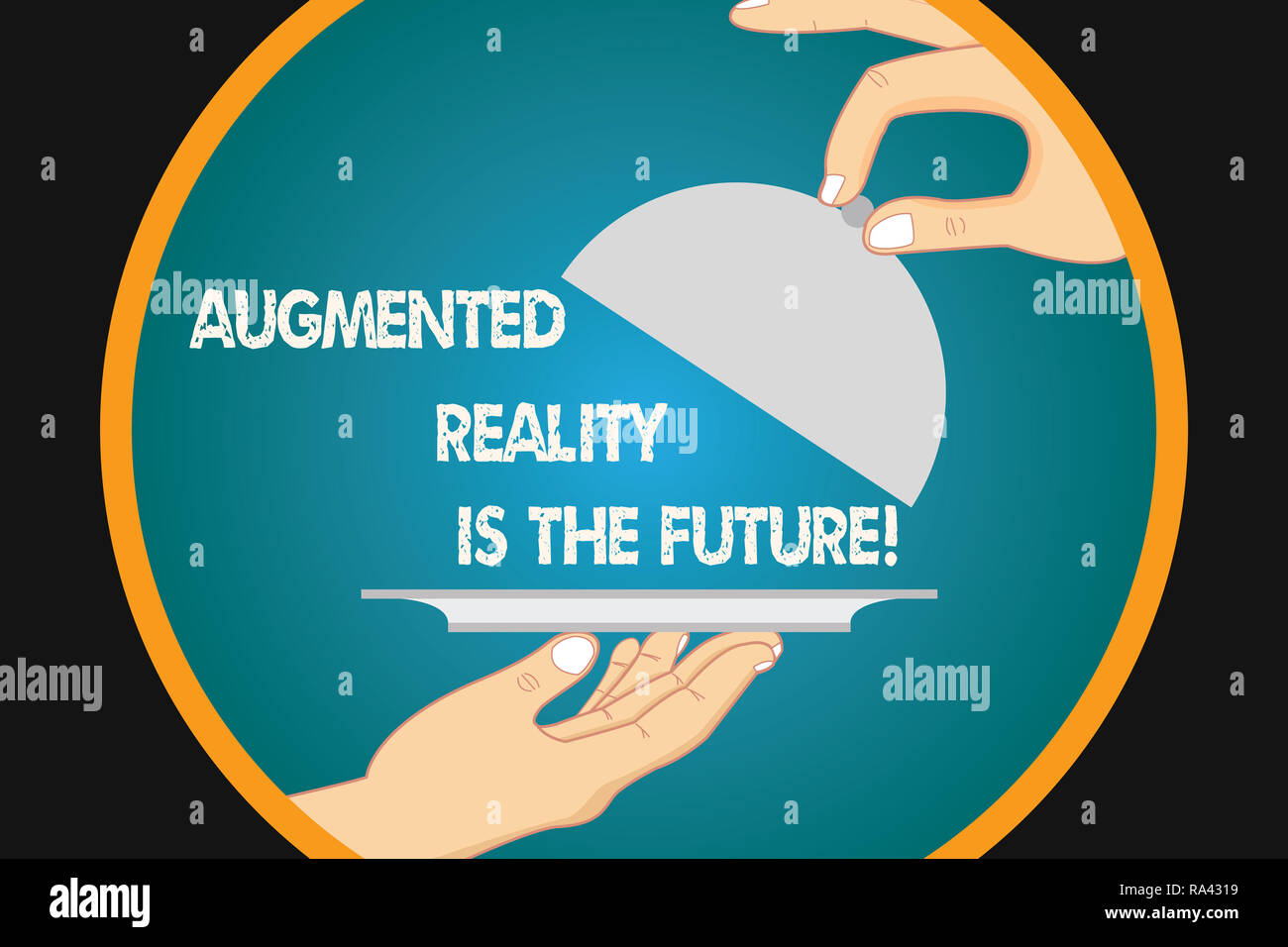 Handwriting text writing Augmented Reality Is The Future. Concept ... Handwriting text writing Augmented Reality Is The Future. Concept ...