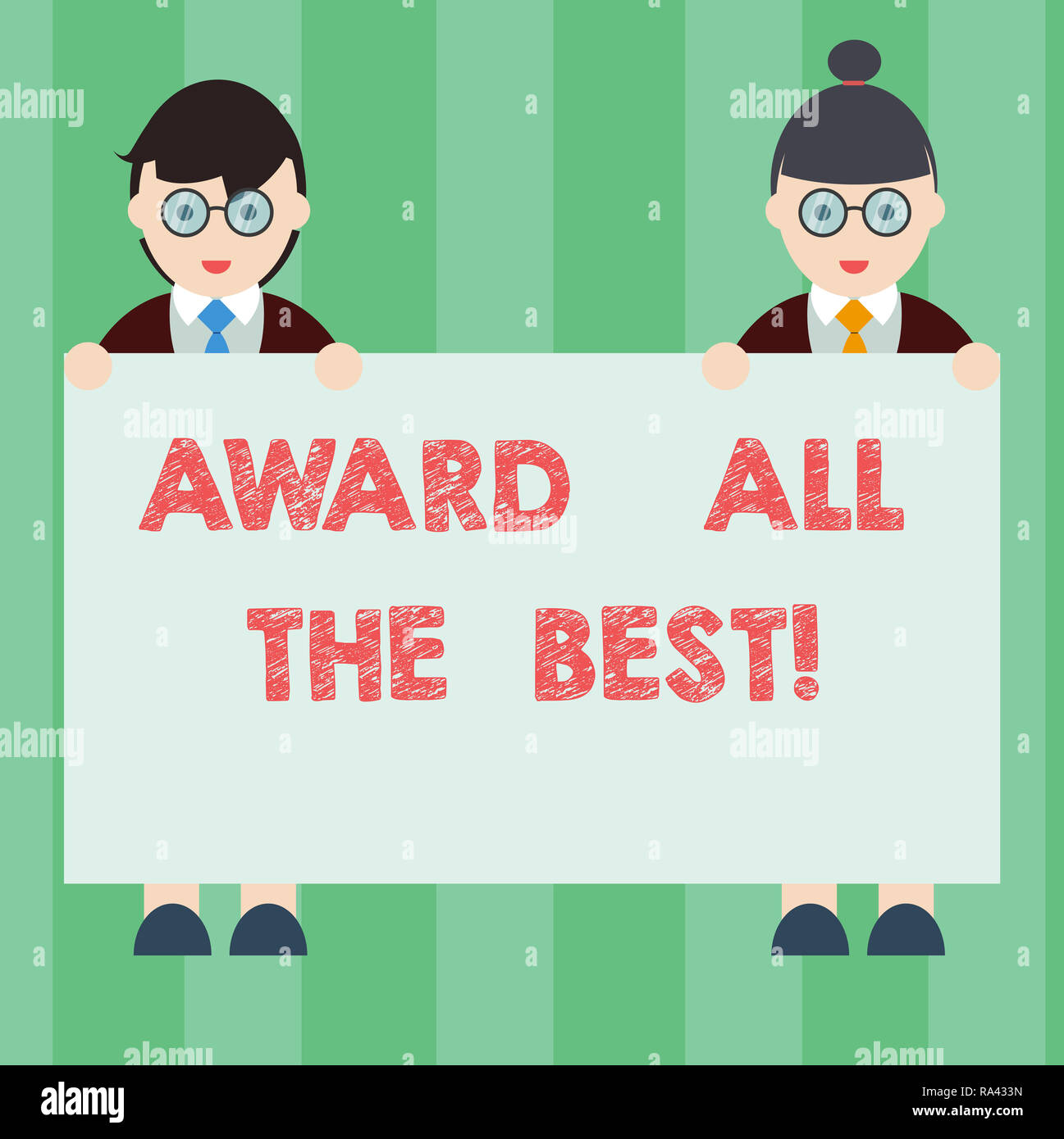 Handwriting text writing Award All The Best. Concept meaning Recognize ...