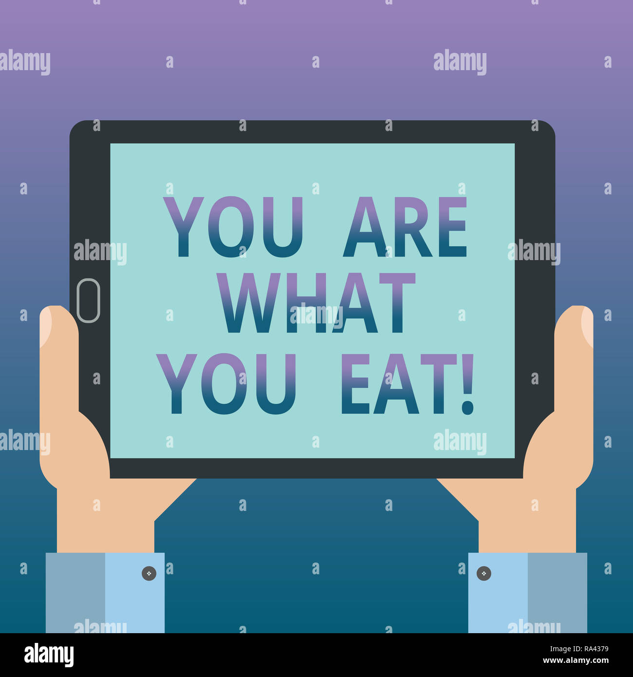 Handwriting text writing You Are What You Eat. Concept meaning Have a ...