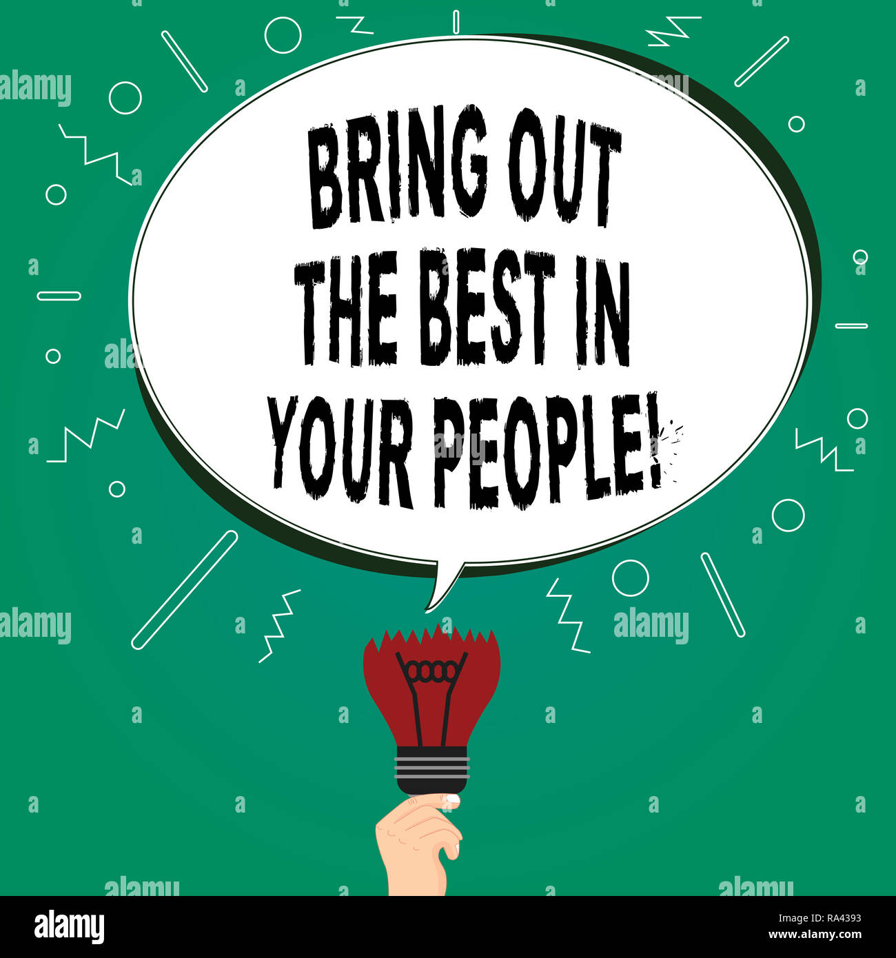 Handwriting text writing Bring Out The Best In Your People. Concept ...