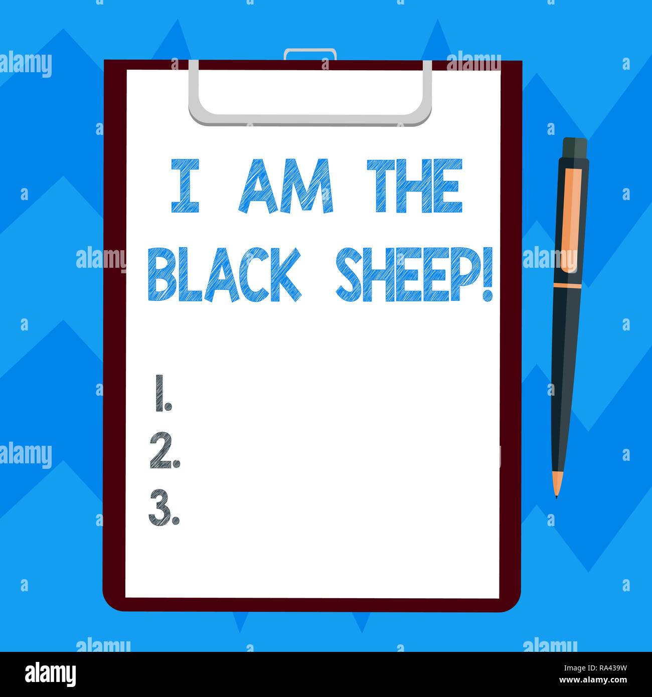 Text sign showing I Am The Black Sheep. Conceptual photo Different from ...