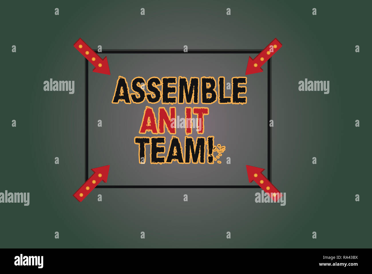 Text sign showing Assemble An It Team. Conceptual photo Create ...