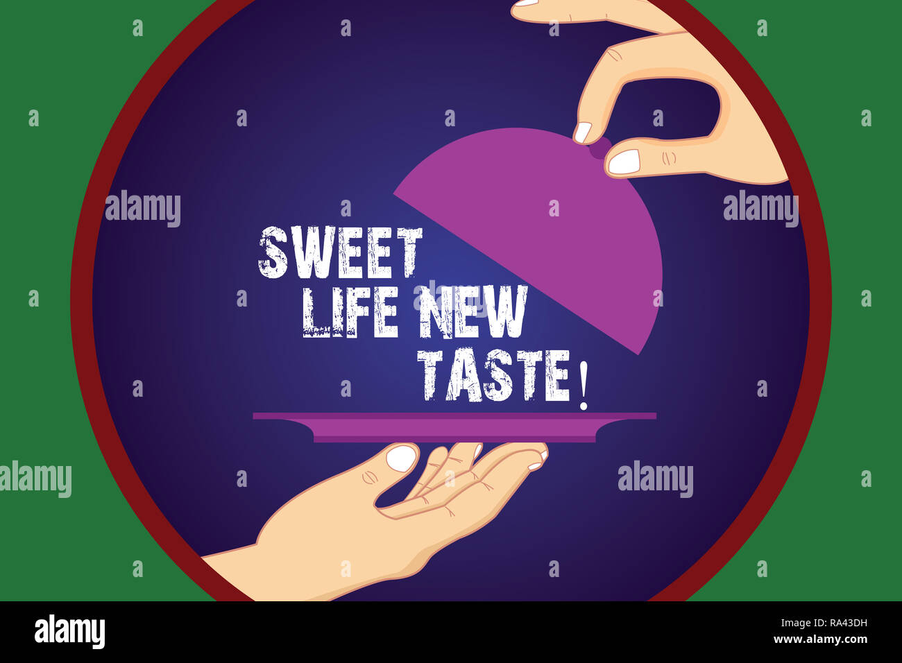 Writing note showing Sweet Life New Taste. Business photo showcasing ...