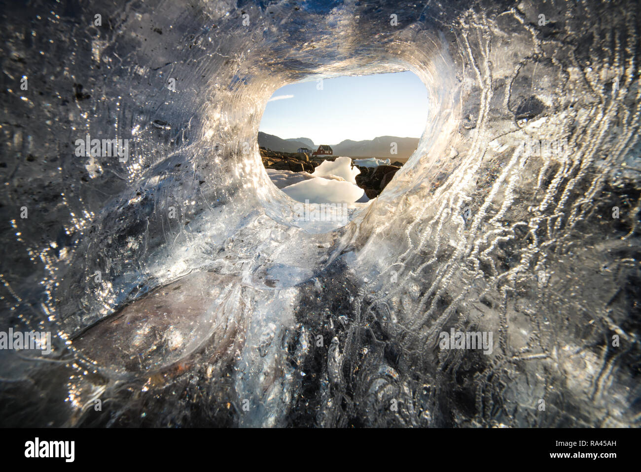 Saqqaq village at Disco Bay in Greenland Stock Photo - Alamy