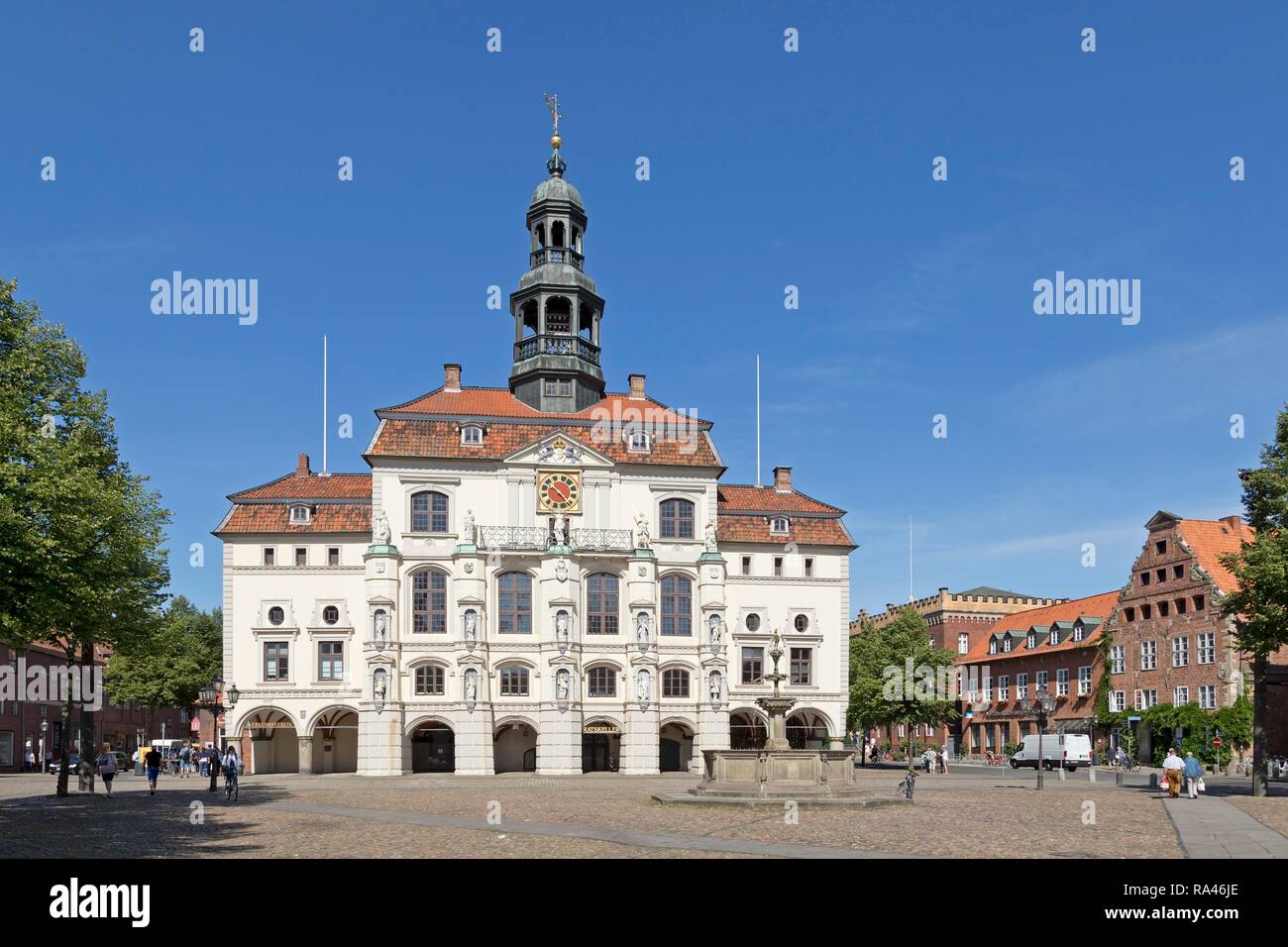 Town Hall, historic town centre, Lueneburg, Lower Saxony, Germany Stock ...