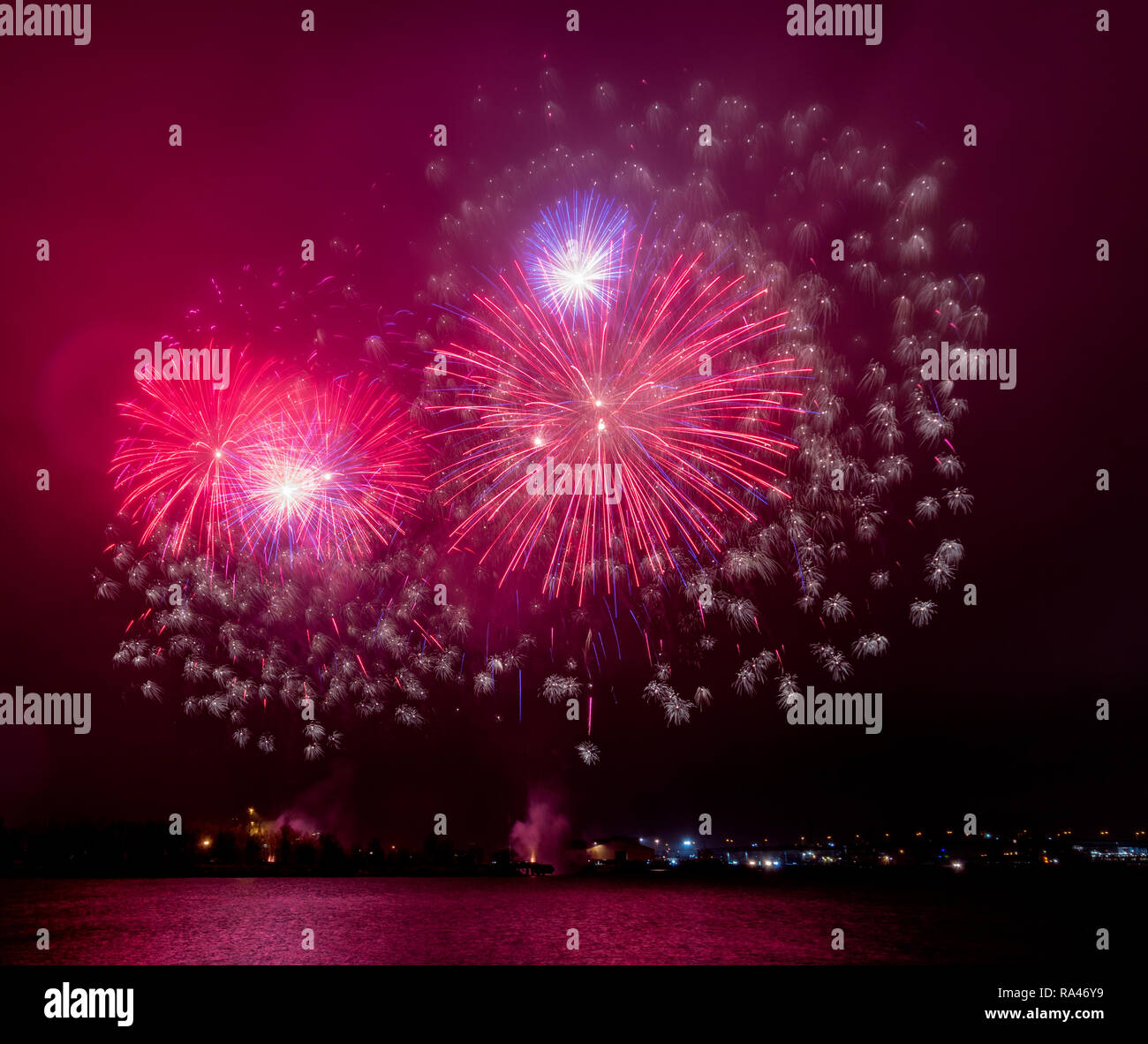 New year celebration at gothenburg harbour sweden where nearly 1000 ...