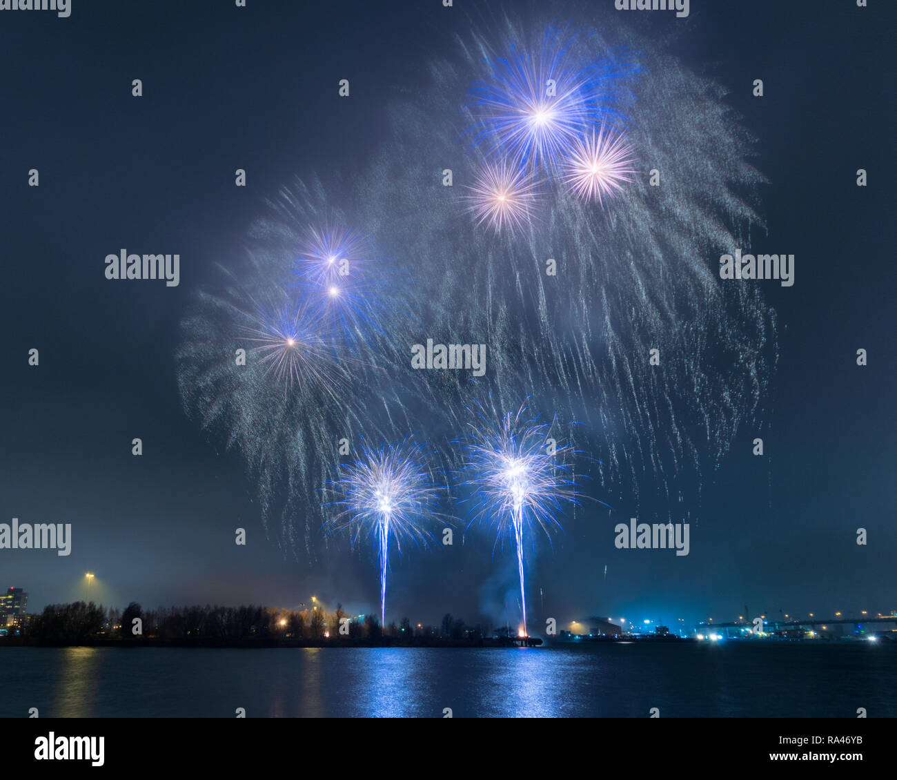 New year celebration at gothenburg harbour sweden where nearly 1000 ...