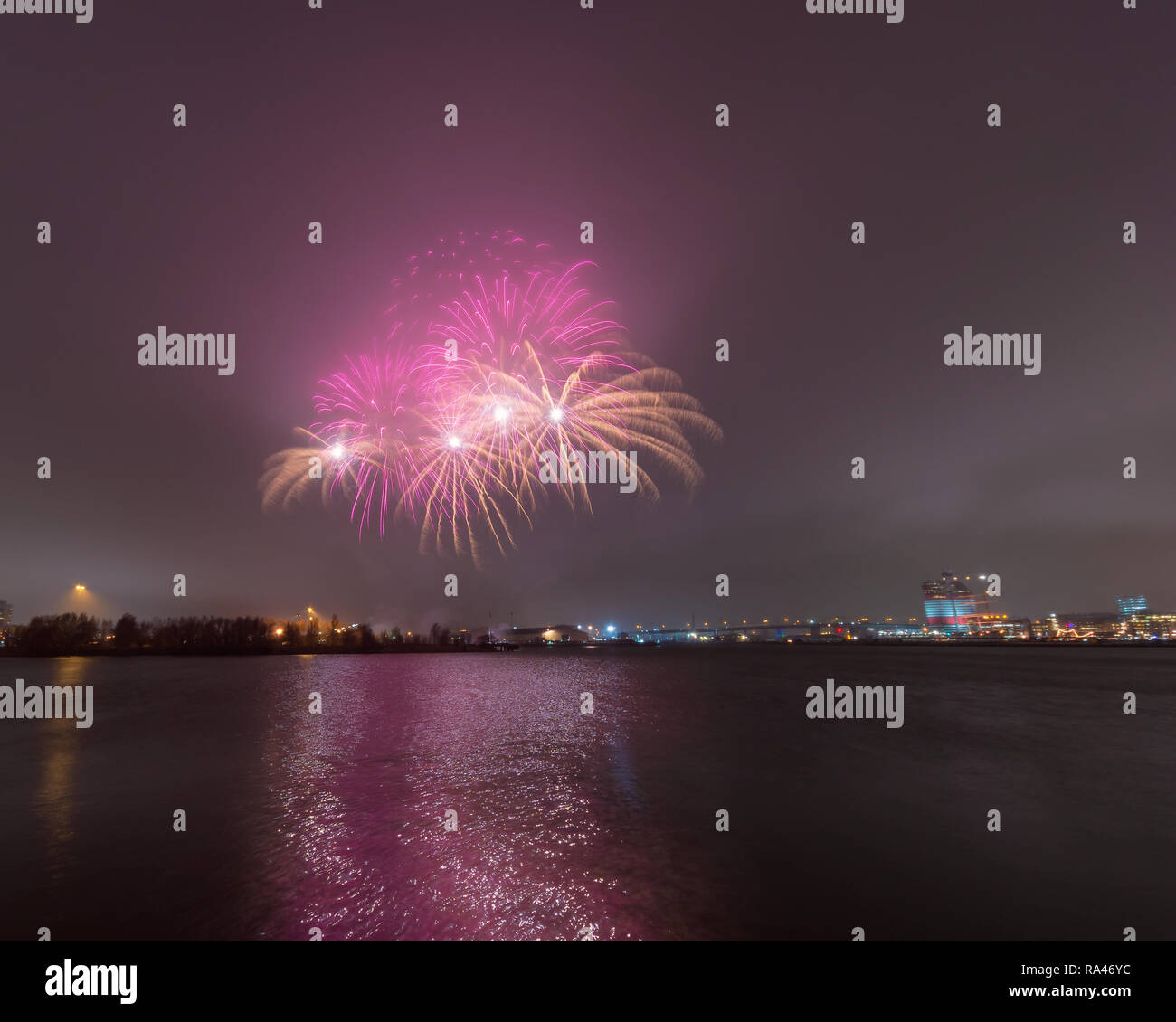 New year celebration at gothenburg harbour sweden where nearly 1000 ...