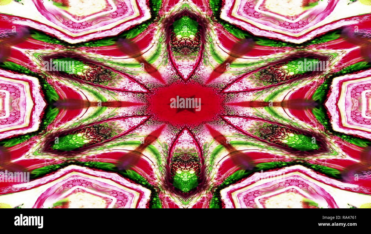 Abstract Colorful Symmetric Pattern Ornamental Decorative Kaleidoscope ...
