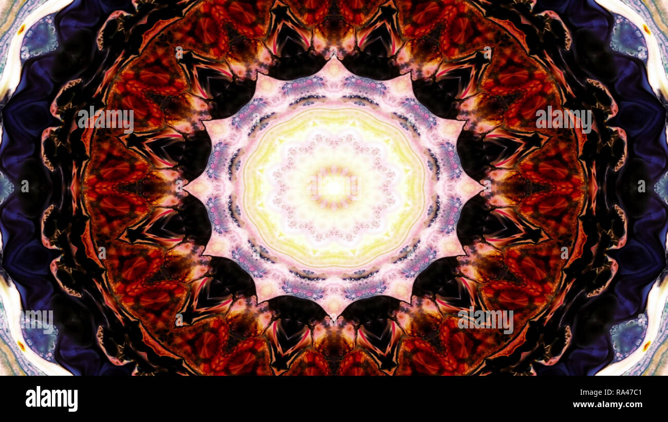 Abstract Colorful Symmetric Pattern Ornamental Decorative Kaleidoscope ...