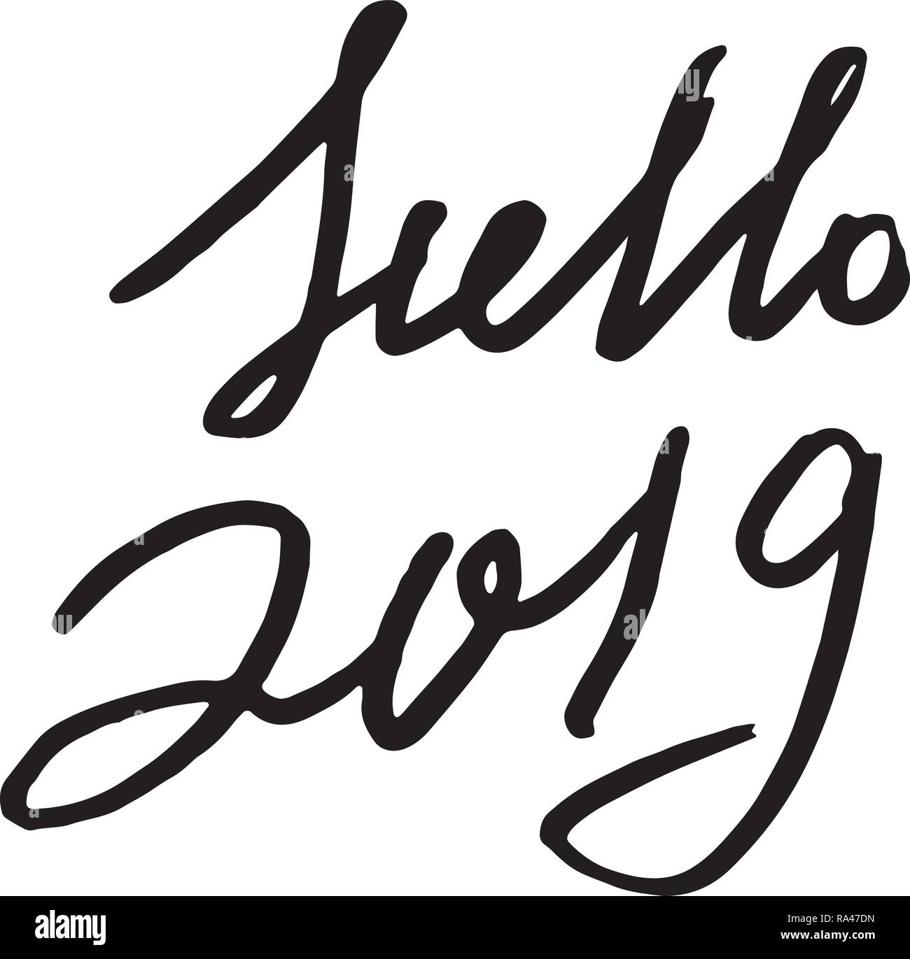 Hello 2019 Stock Vector Images - Alamy