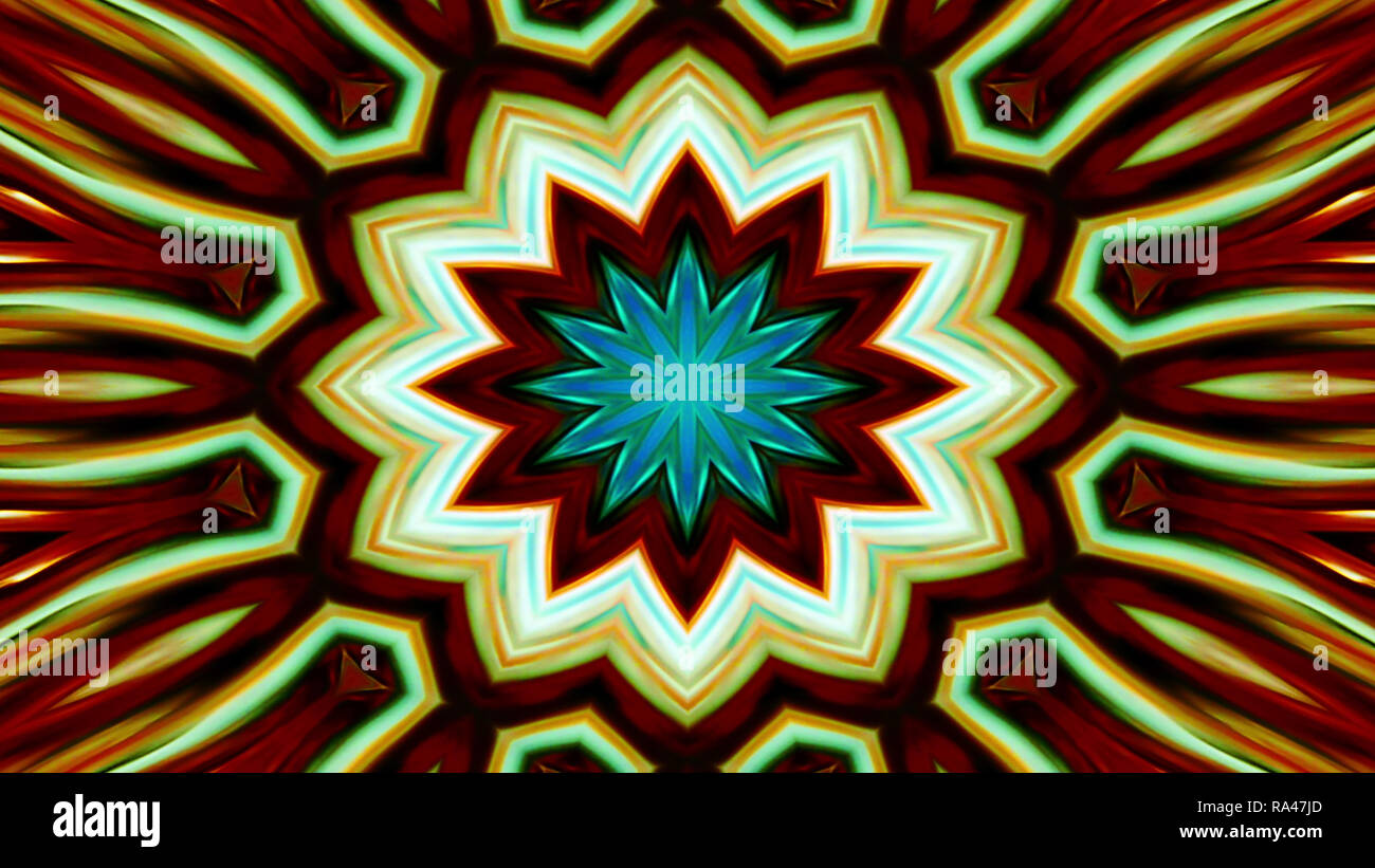 Abstract Colorful Symmetric Pattern Ornamental Decorative Kaleidoscope ...