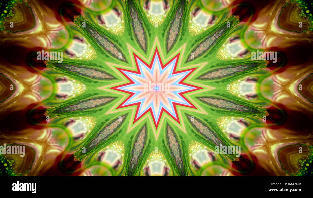 Abstract Colorful Symmetric Pattern Ornamental Decorative Kaleidoscope ...