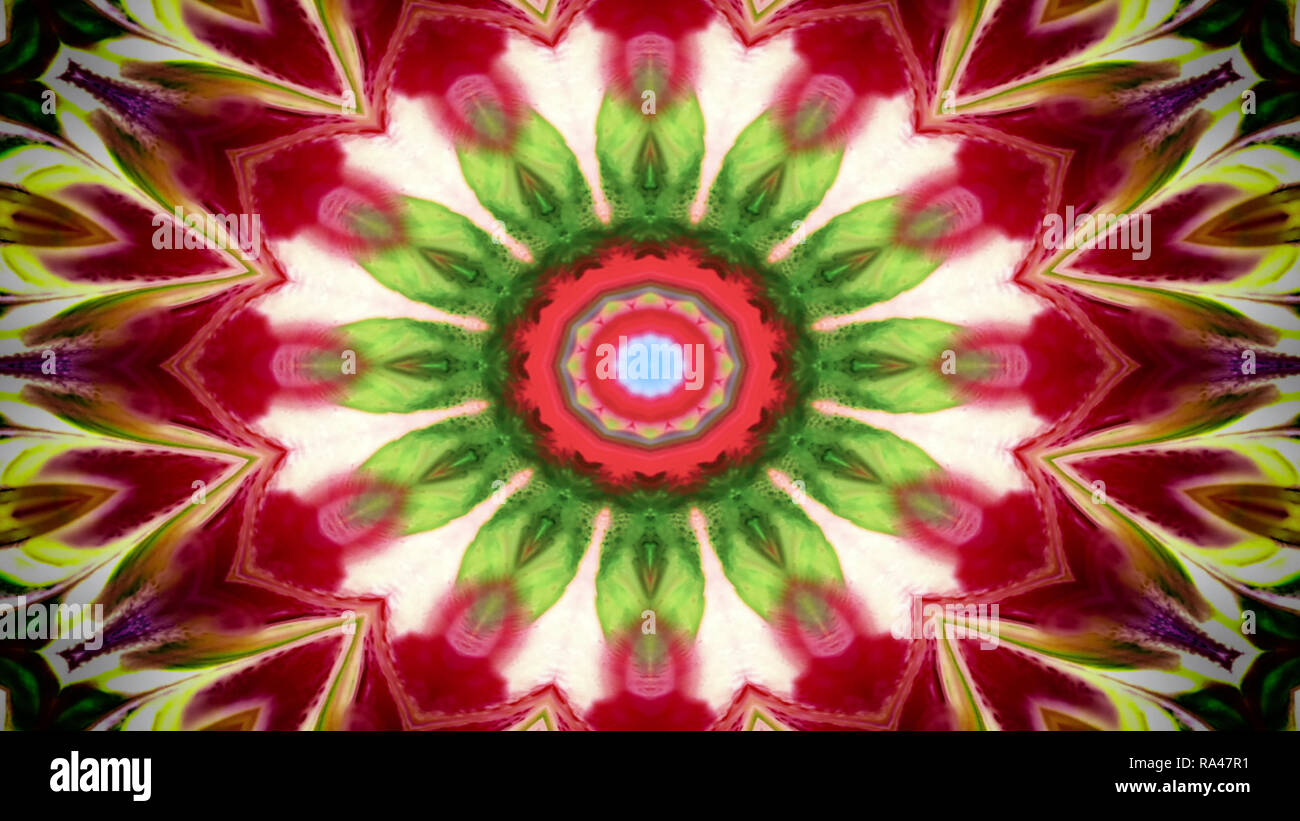Abstract Colorful Symmetric Pattern Ornamental Decorative Kaleidoscope ...