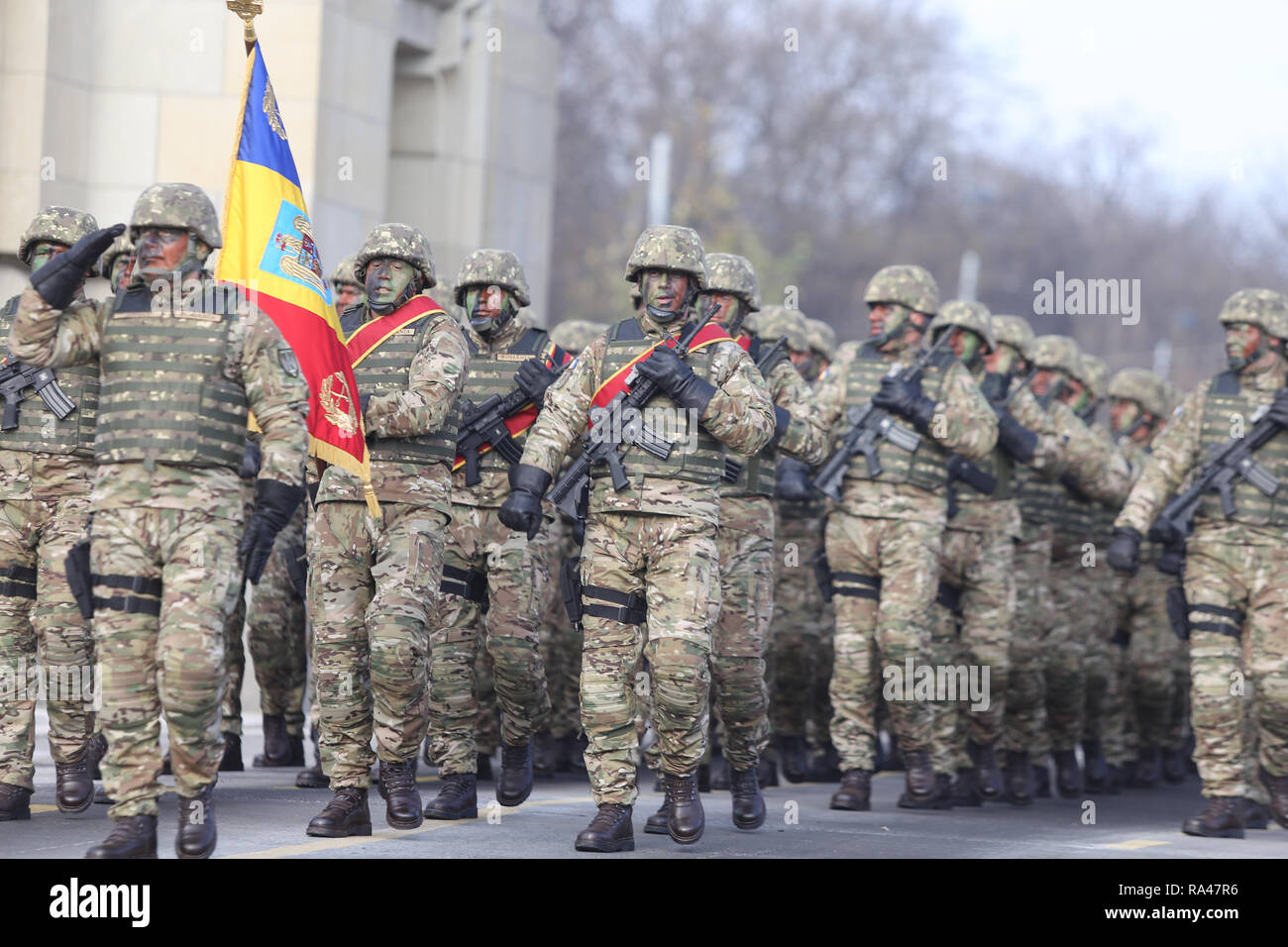 Bucharest, Romania - December 1, 2018: Romanian special forces soldiers ...