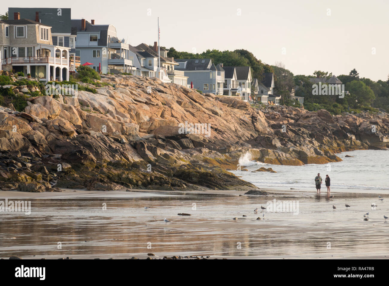 beach in York Maine Stock Photo - Alamy