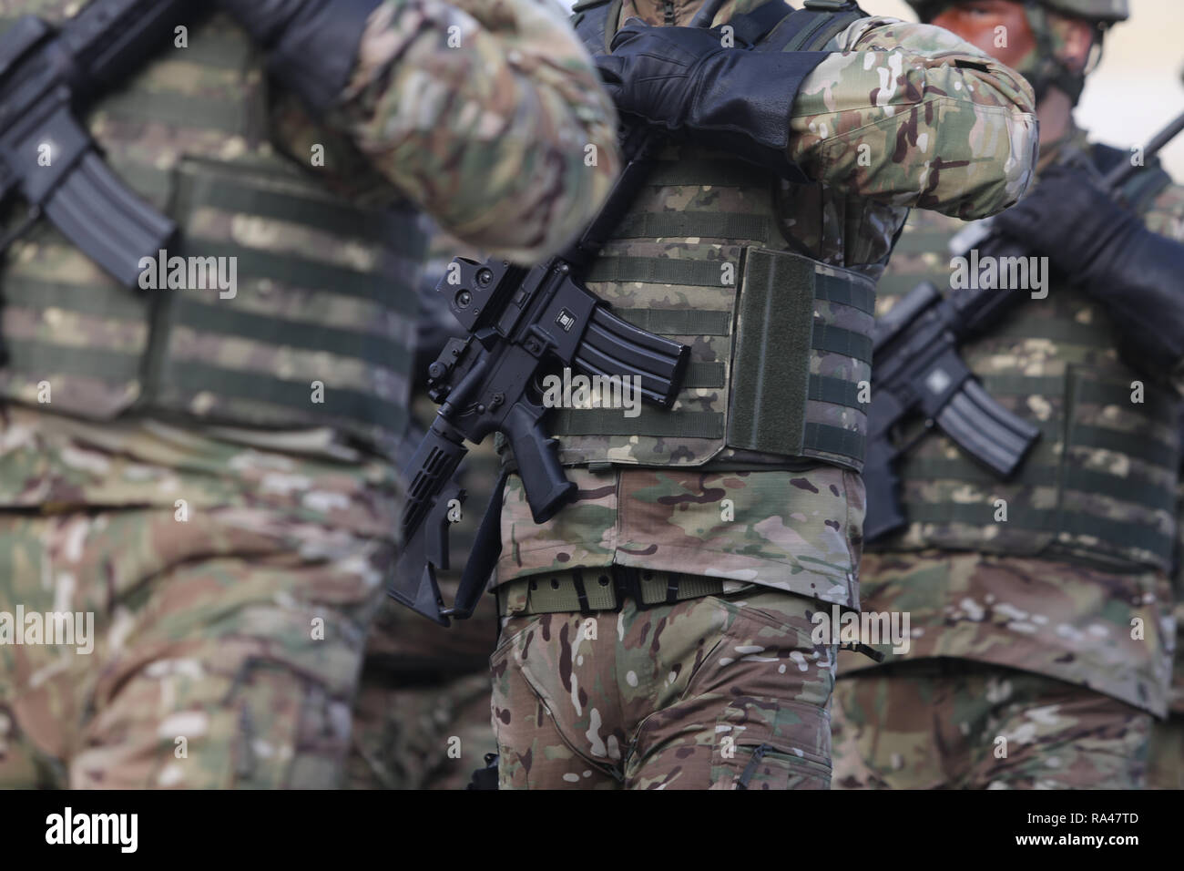 Bucharest, Romania - December 1, 2018: Romanian special forces soldiers ...