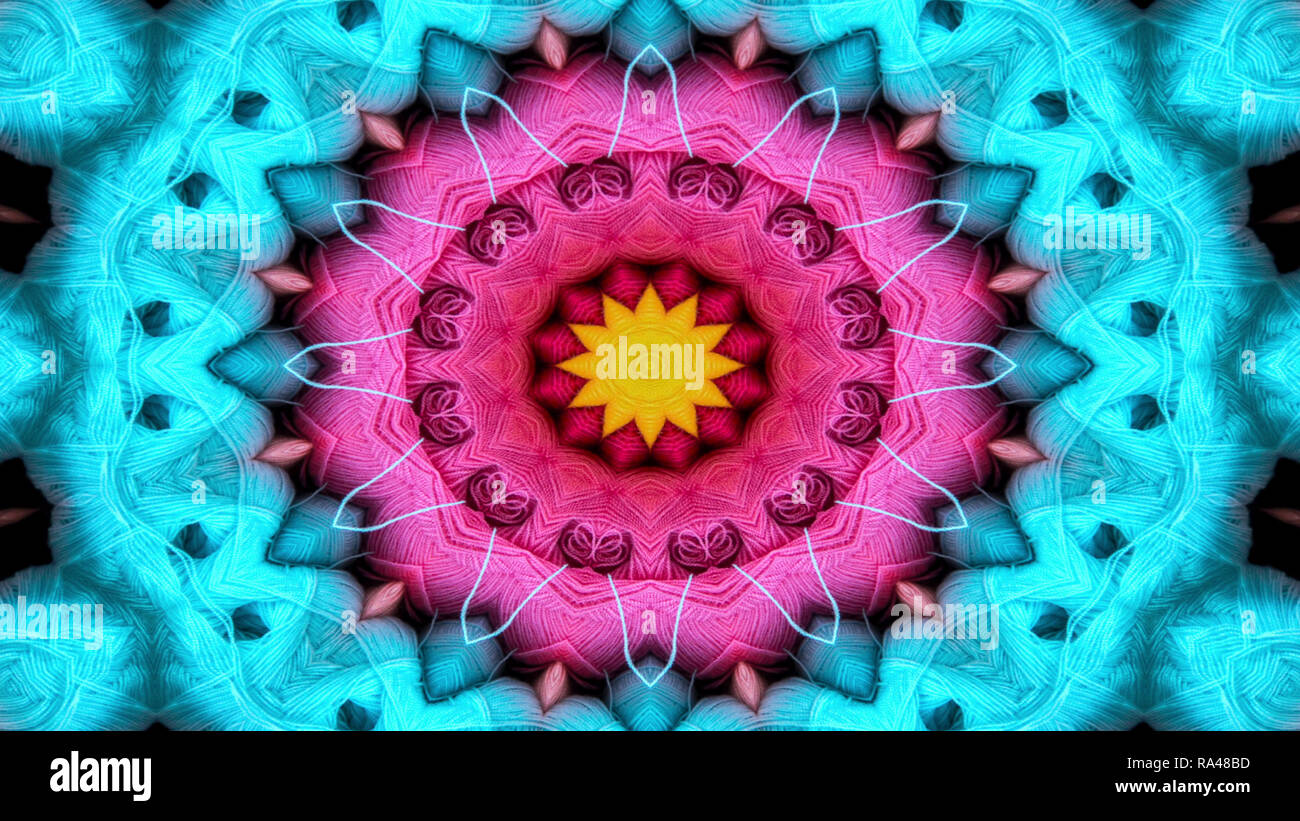 Abstract Colorful Symmetric Pattern Ornamental Decorative Kaleidoscope ...