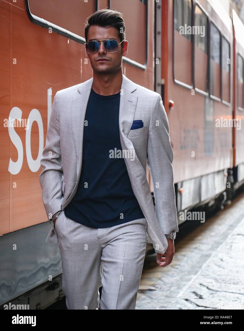 MILAN, Italy- September 20 2018: Frank Gallucci on the street during ...