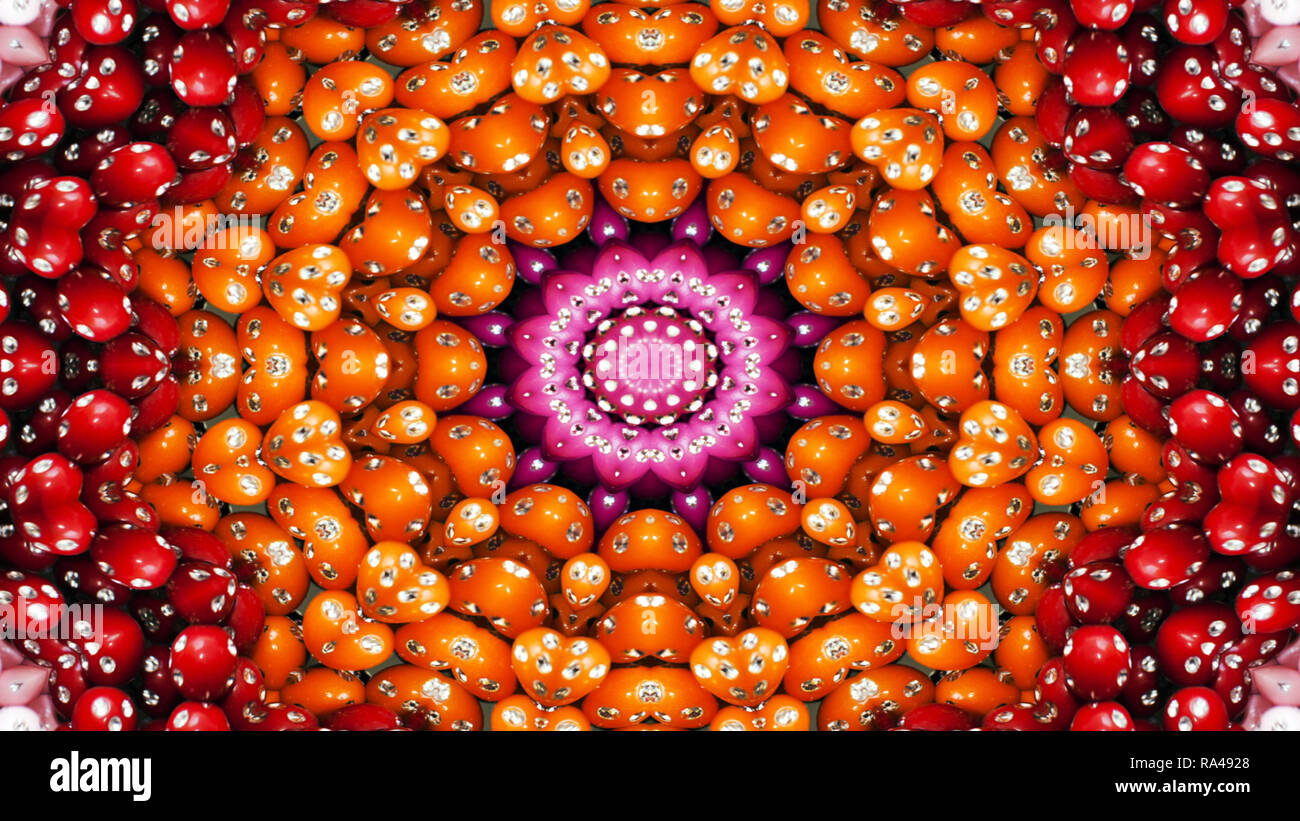 Abstract Colorful Symmetric Pattern Ornamental Decorative Kaleidoscope ...